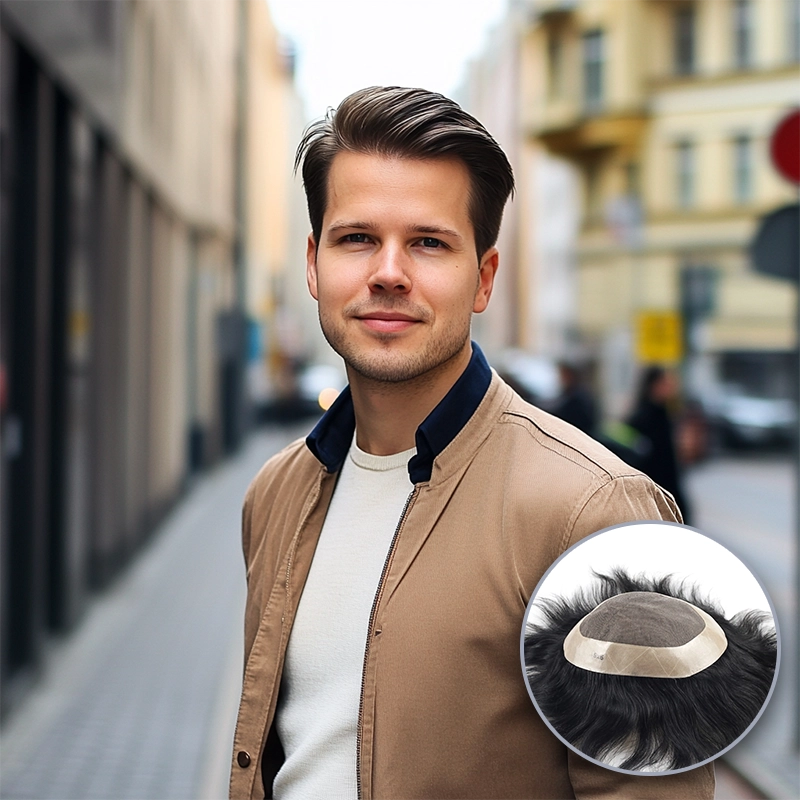 Elec Hiar Fine Mono with NPU Perimeter Toupee| The Most Durable Hair S ...